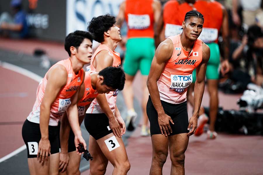"マイル侍" 4×400mリレー予選敗退、中島佑気ジョセフが1走で爆走も…【東京世界陸上】 | THE ANSWER
